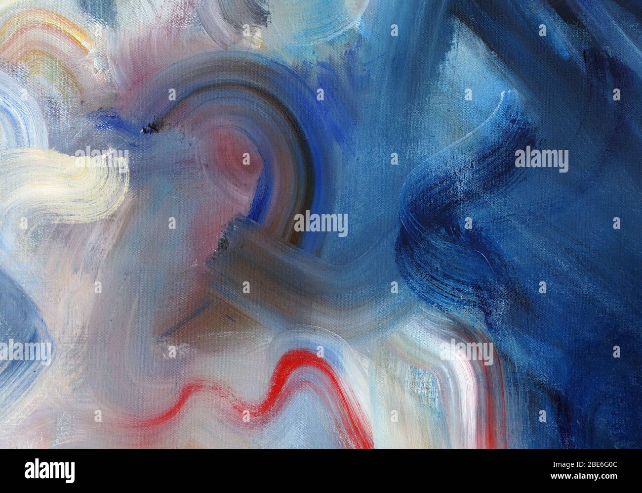 Abstract cloud formations created in oils, minimal primary pallet ...