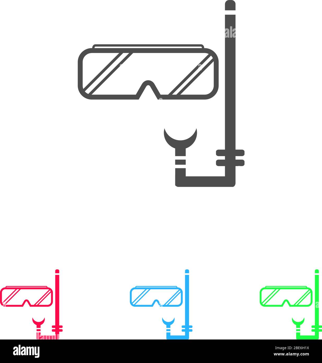 Diver icon flat. Color pictogram on white background. Vector ...