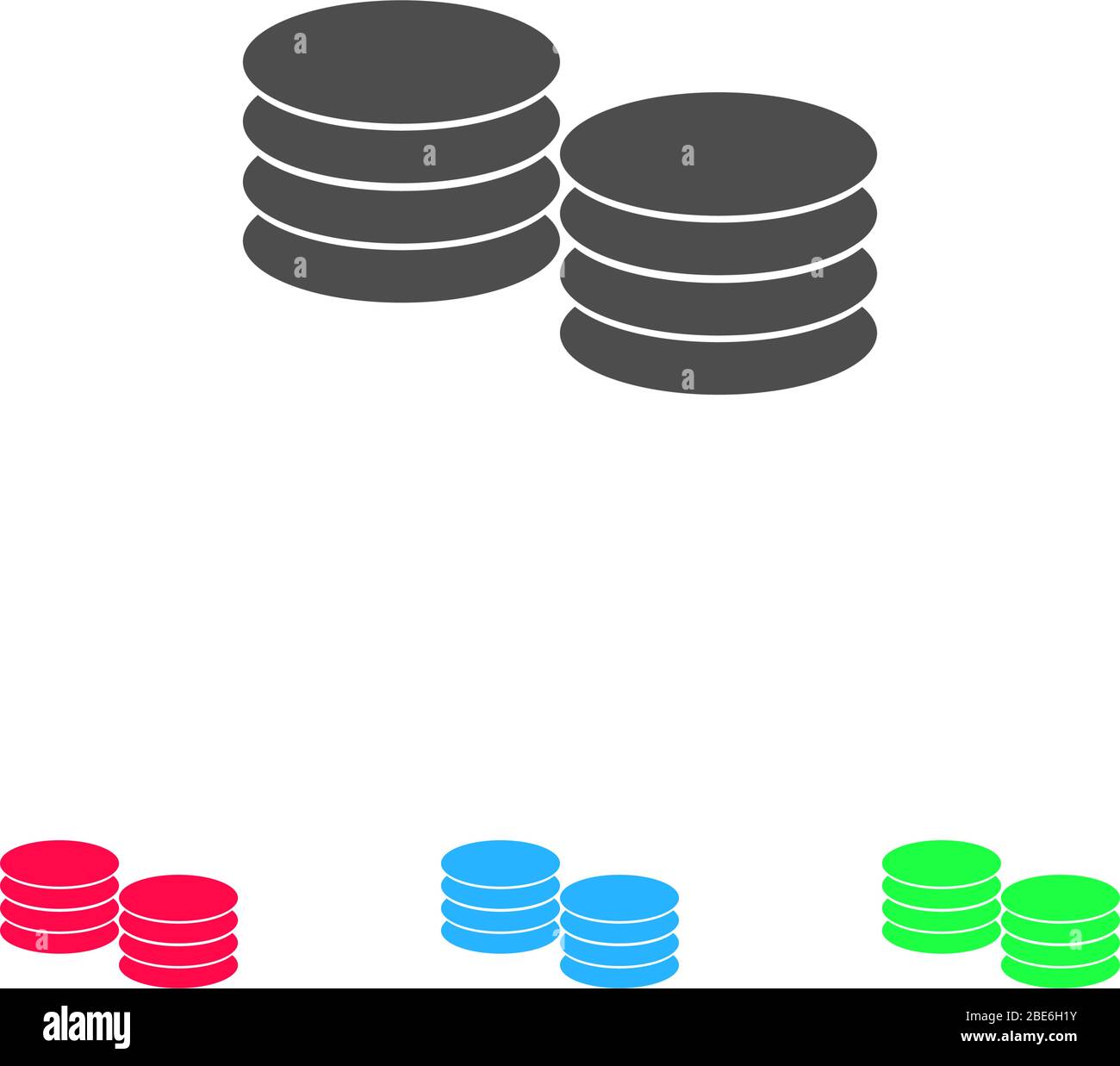 Penny icon flat. Color pictogram on white background. Vector ...