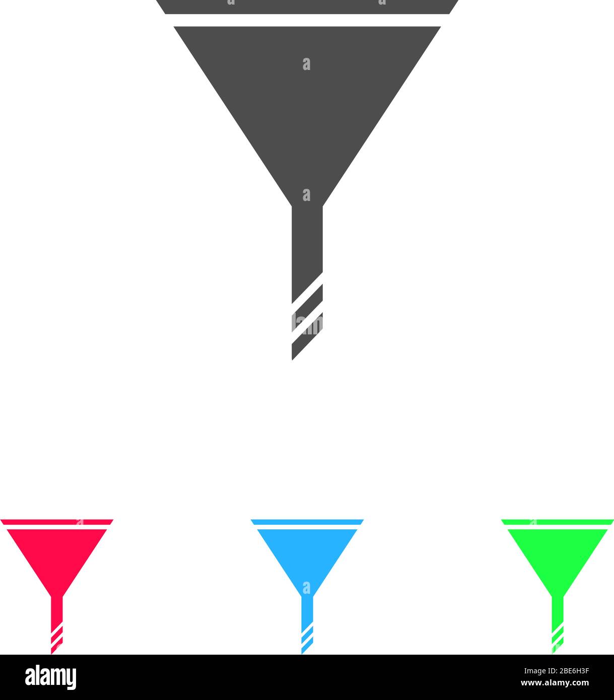 Funnel icon flat. Color pictogram on white background. Vector ...
