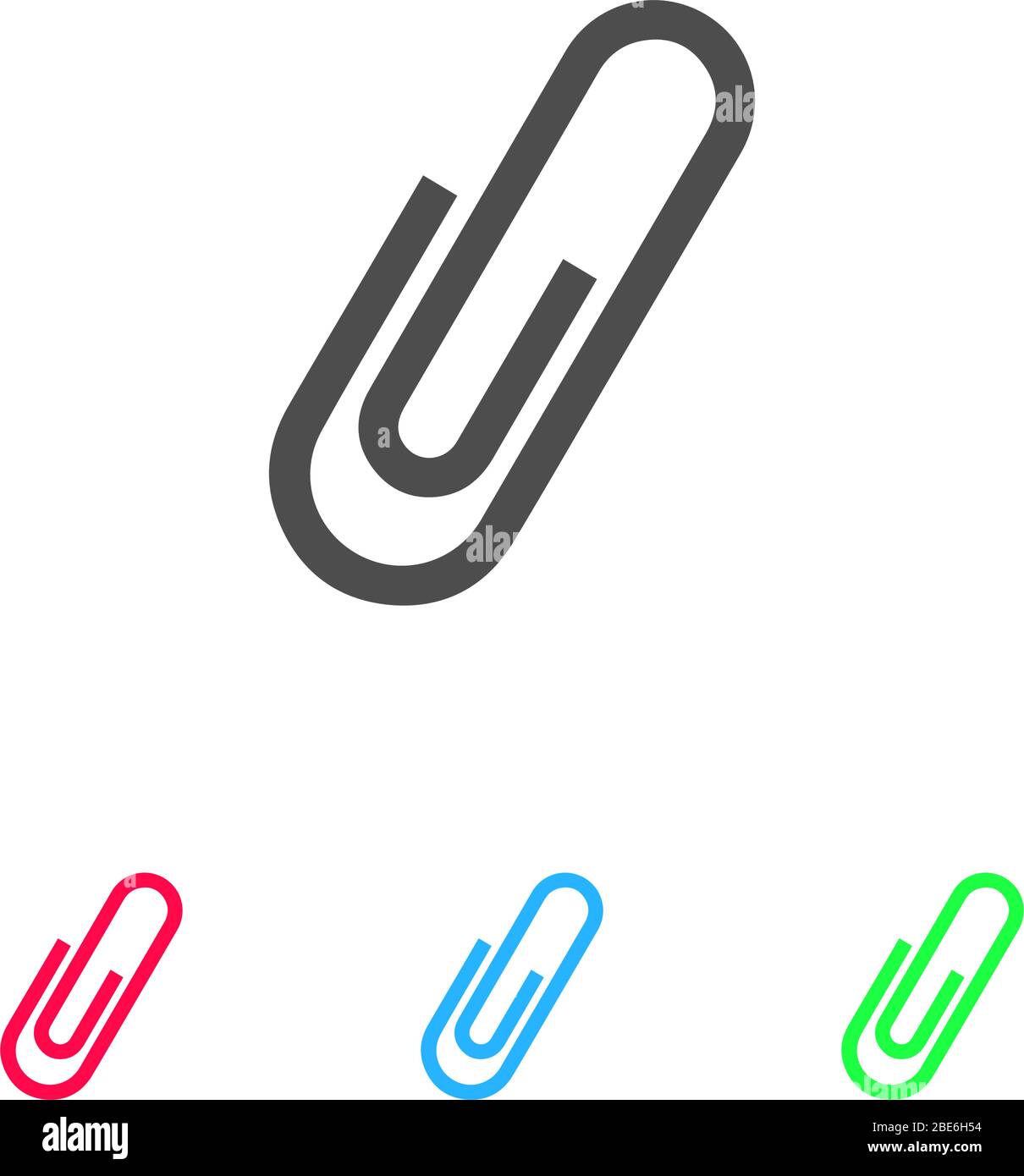 Clip icon flat. Color pictogram on white background. Vector ...