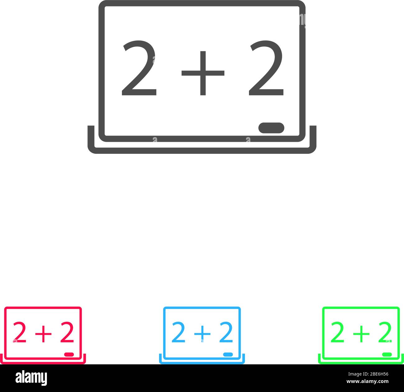 Whiteboard icon flat. Color pictogram on white background. Vector ...