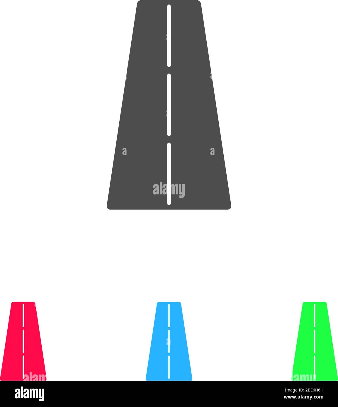 Road icon flat. Color pictogram on white background. Vector ...