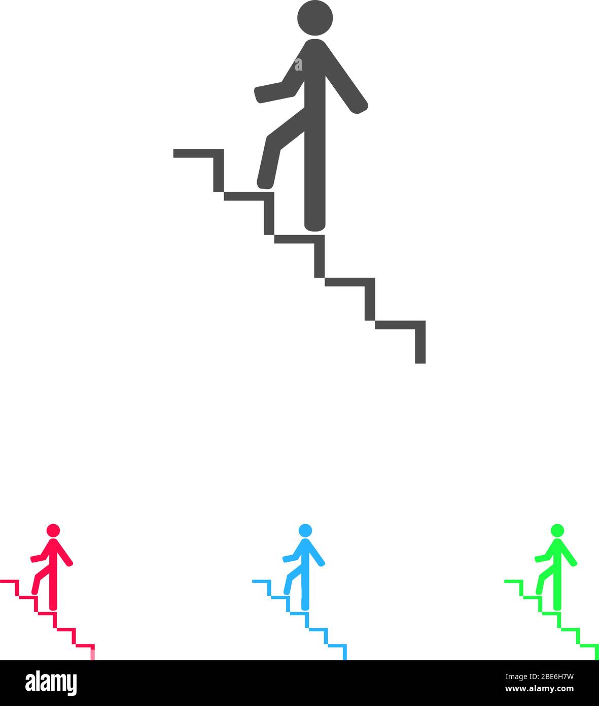 Go down up icon flat. Color pictogram on white background. Vector ...