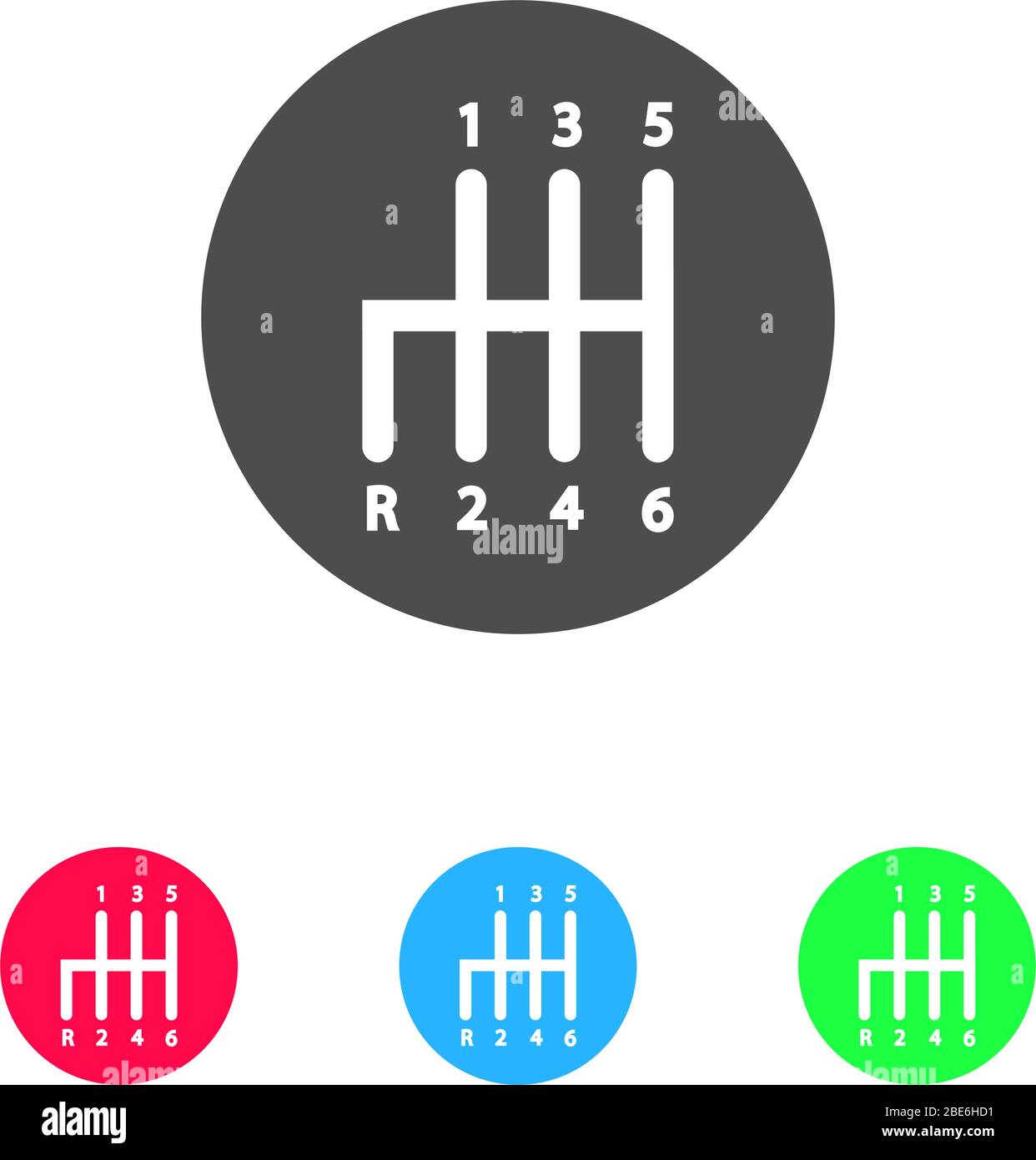 Manual Transmission icon flat. Color pictogram on white background ...