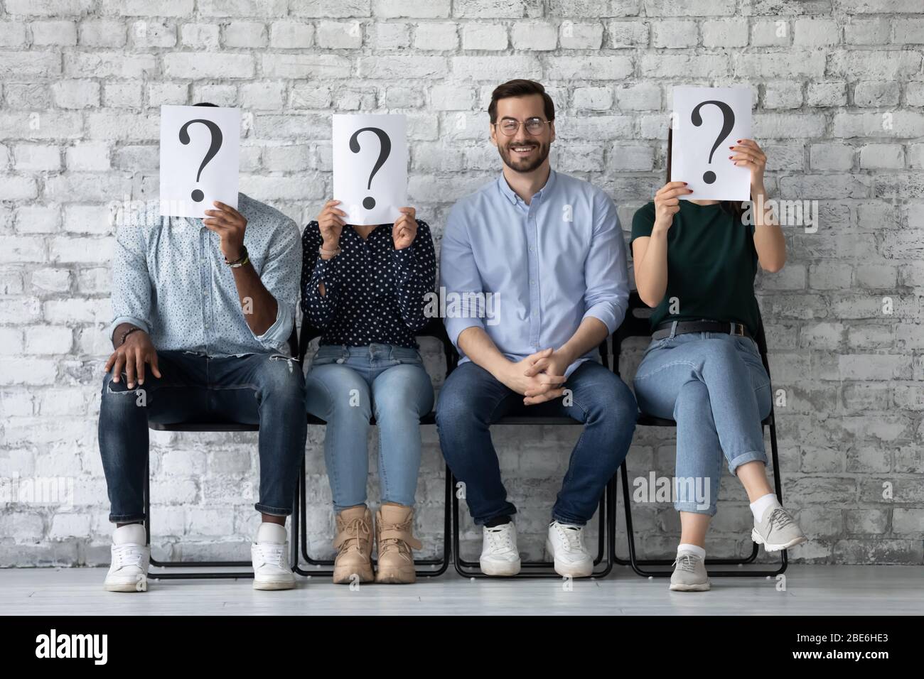 Job interview question mark hi-res stock photography and images - Alamy