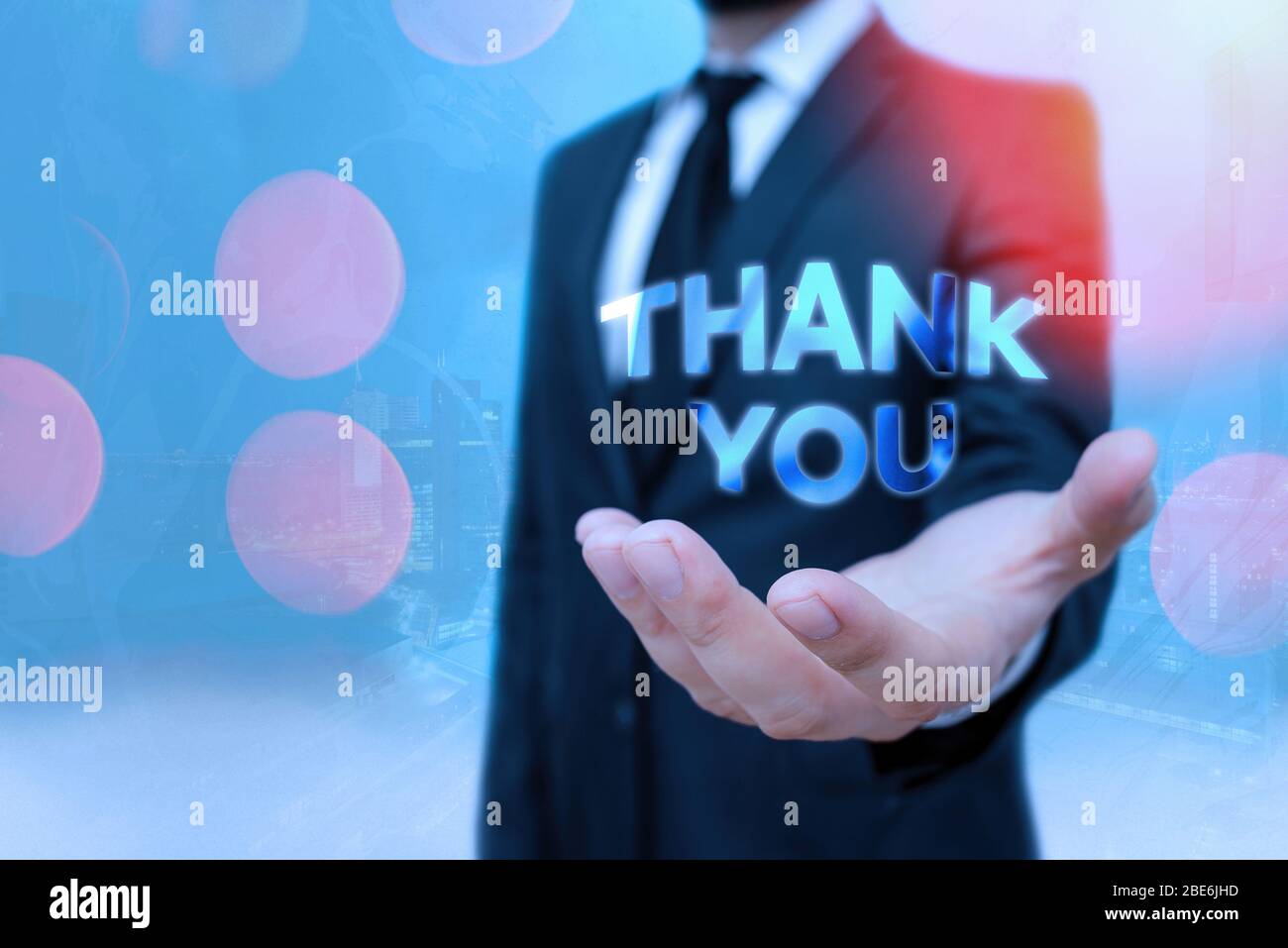 Conceptual hand writing showing Thank You. Concept meaning a polite ...