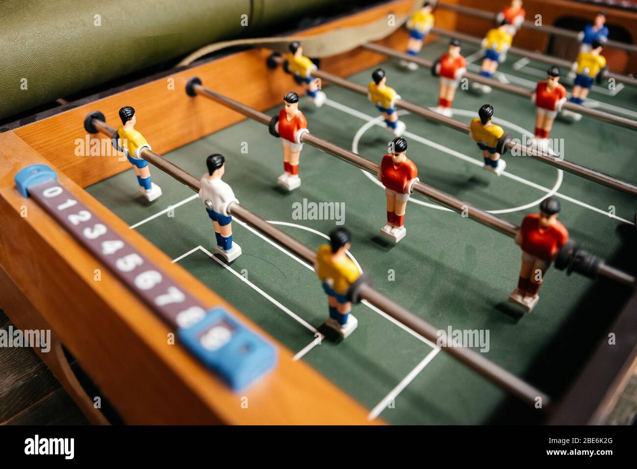 Table football soccer game, playing team concept Stock Photo - Alamy