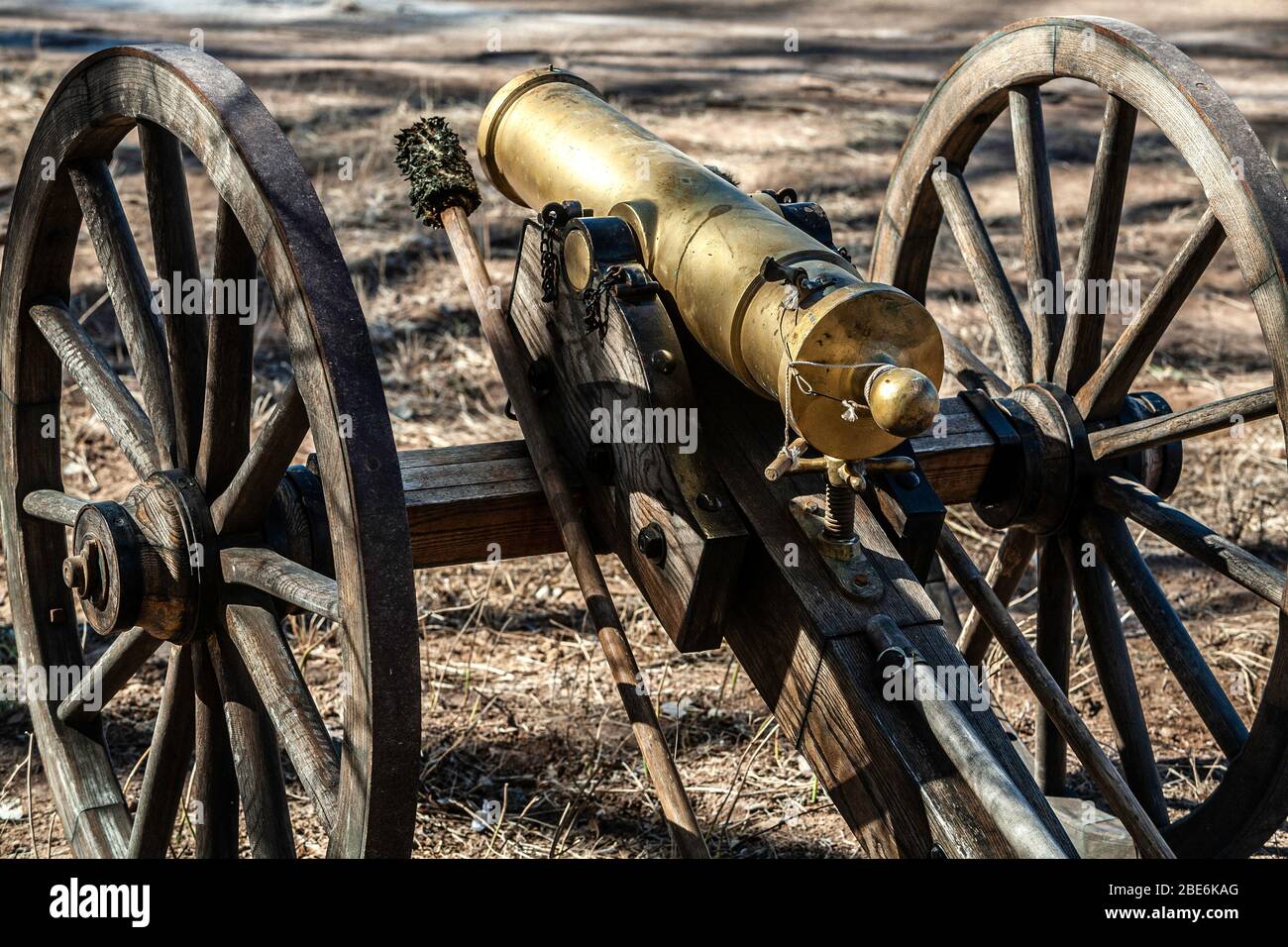 Confederate Army cannon, Civil War reenactment, near Socorro, New ...