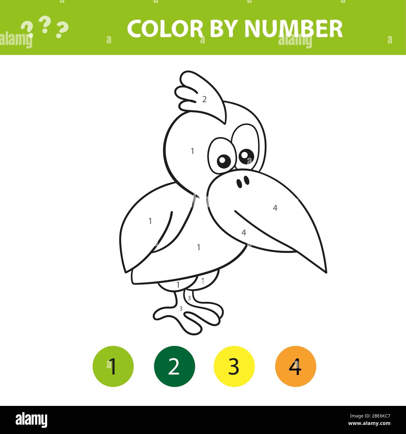 Educational children game. Color the picture by number. Coloring book ...