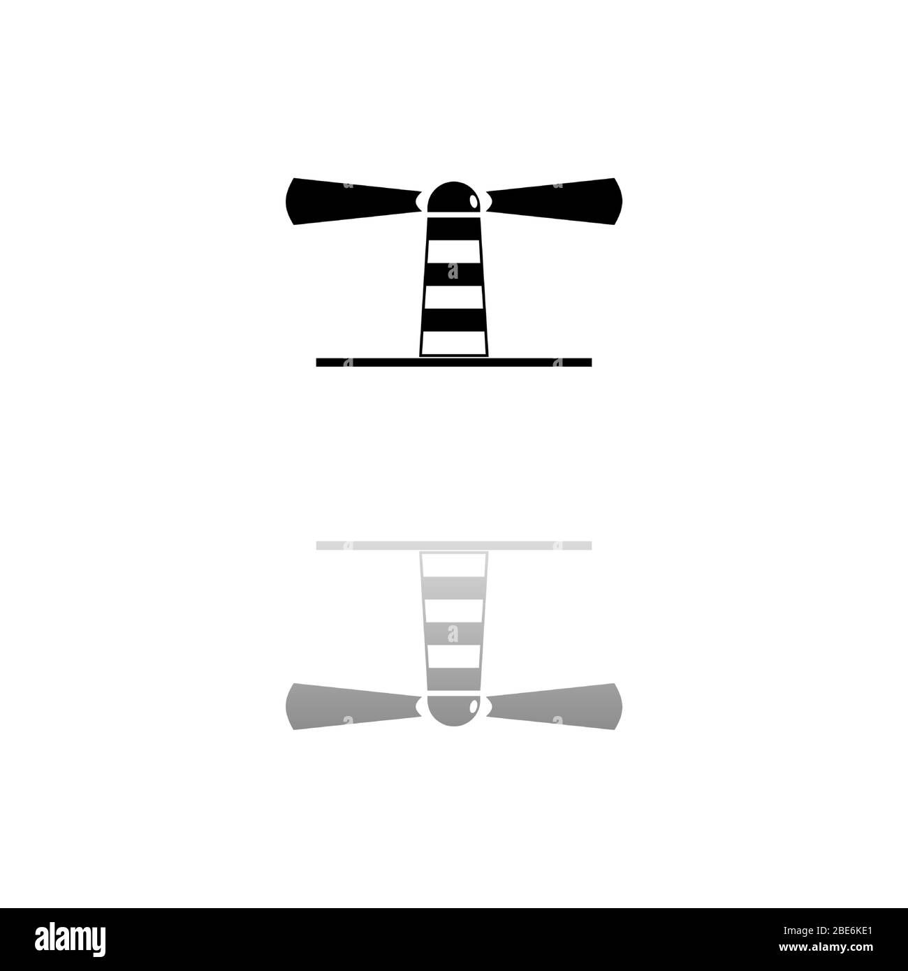 Lighthouse reflection architecture Stock Vector Images - Alamy