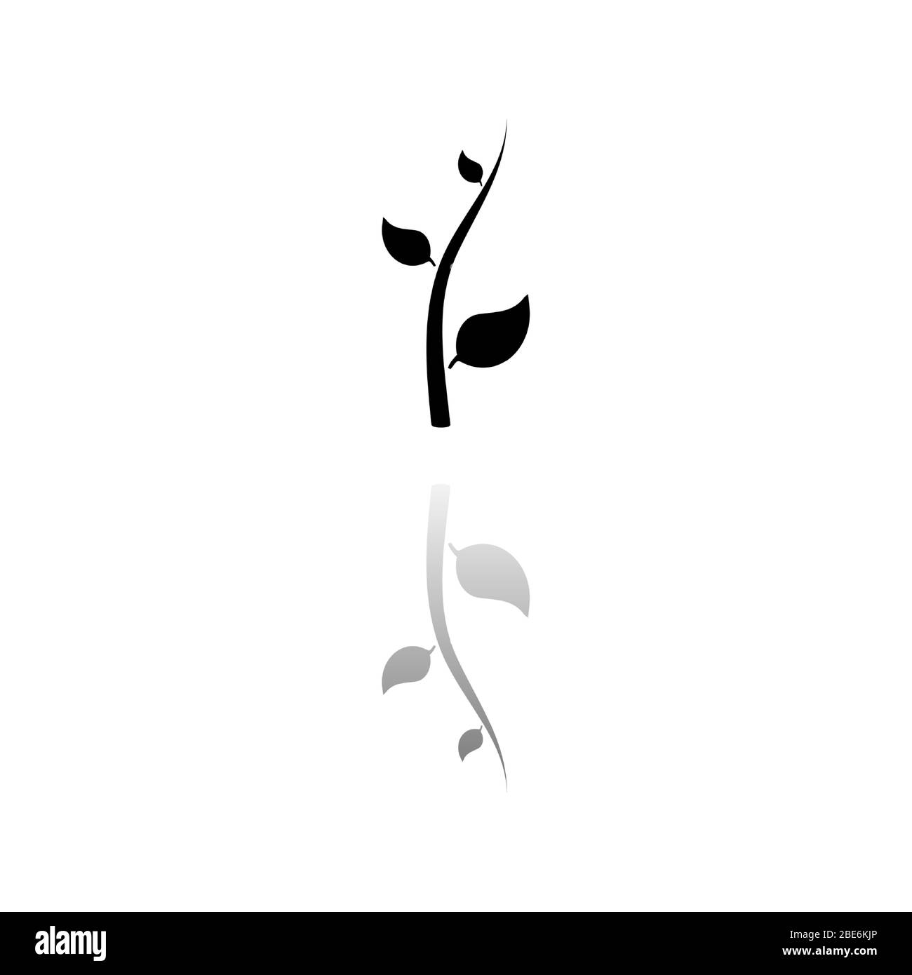 Sprout black flat icon Black and White Stock Photos & Images - Alamy