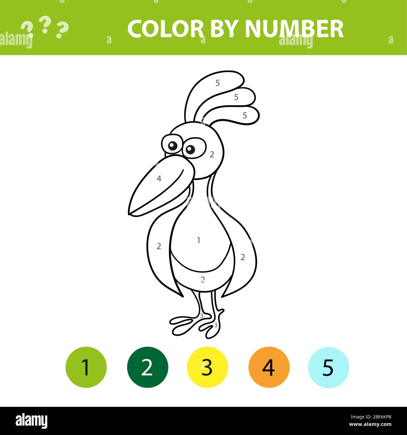 Color By Number Bird Coloring Pages