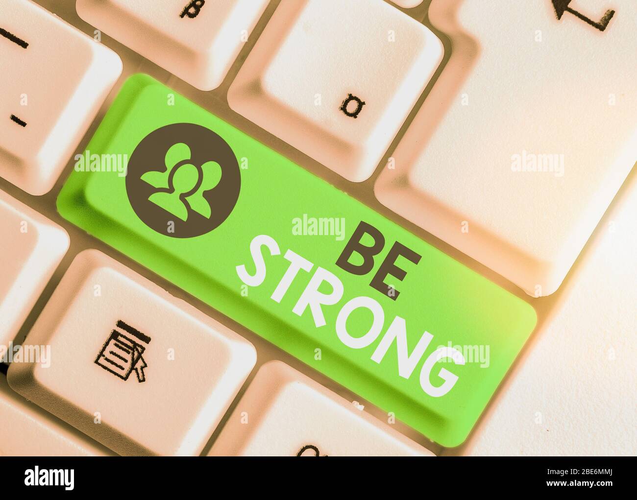Conceptual hand writing showing Be Strong. Concept meaning able to ...