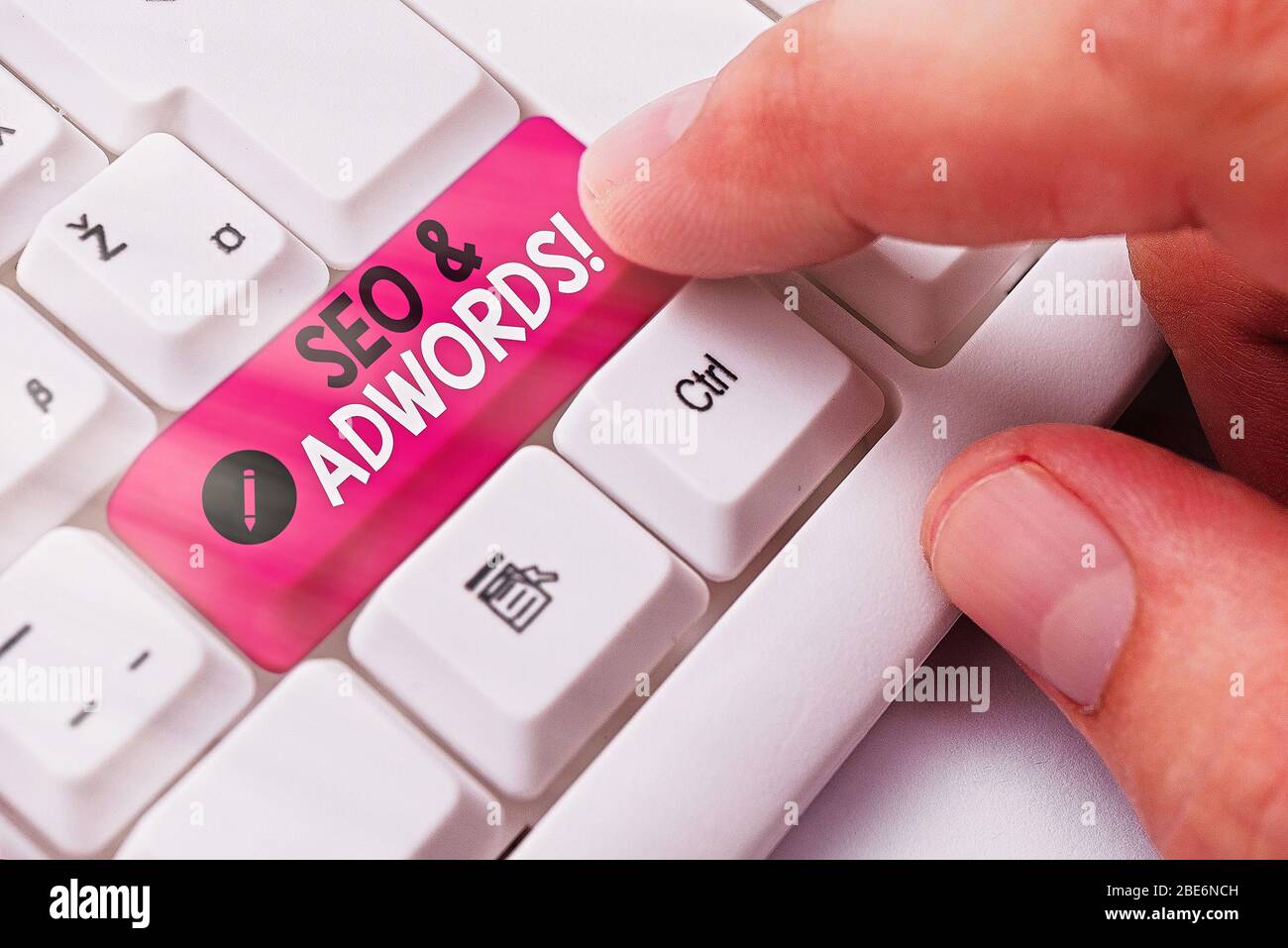 Handwriting text Seo And Adwords. Conceptual photo they are main tools ...