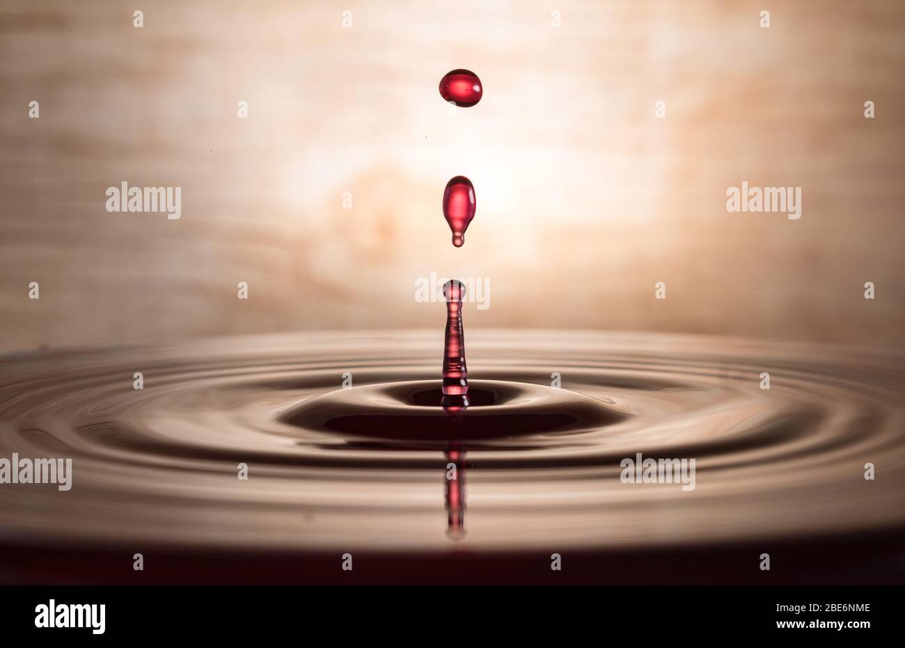 Red water drops Stock Photo - Alamy