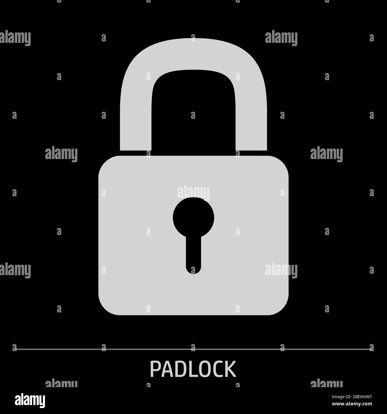 Padlock icon illustration Stock Vector Image & Art - Alamy