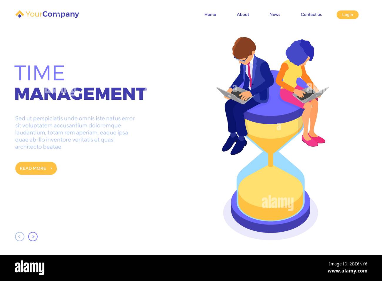 Woman time task icon Cut Out Stock Images & Pictures - Alamy