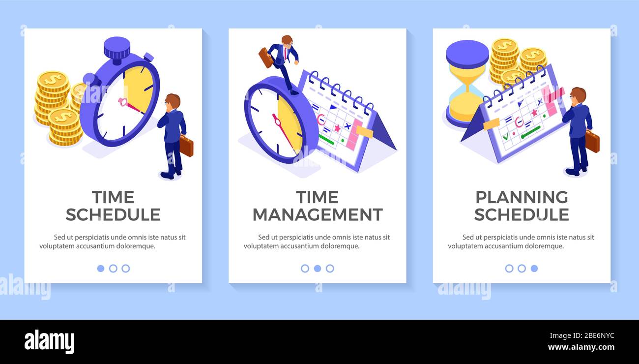 Time management banner hourglass Stock Vector Images - Alamy