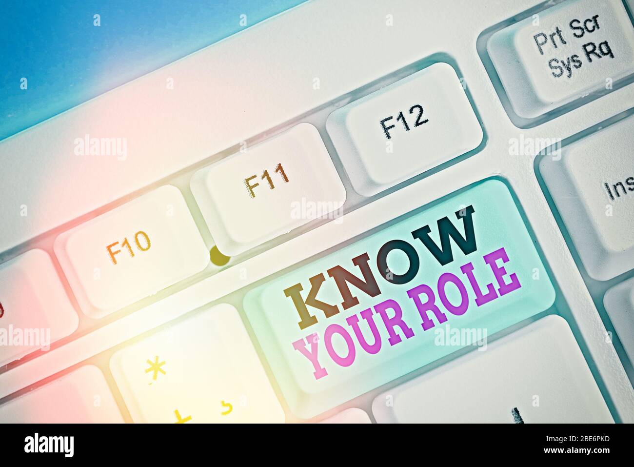 Handwriting text writing Know Your Role. Conceptual photo end acting ...