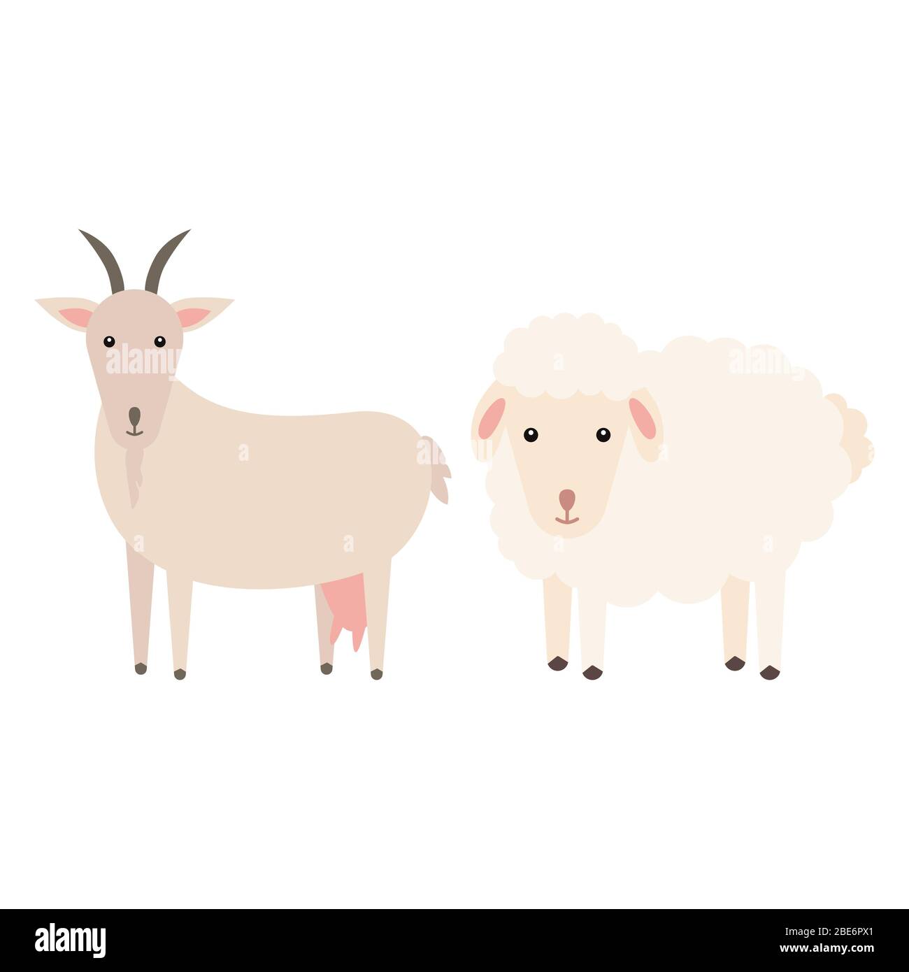 Goat sheep illustration hi-res stock photography and images - Alamy