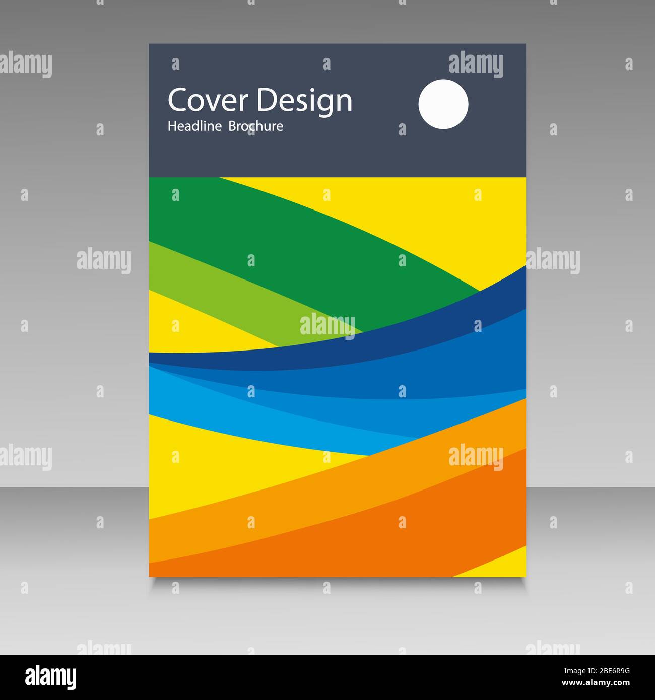 Brochure in colors of Brazil flag. Vector color concept. Design for ...