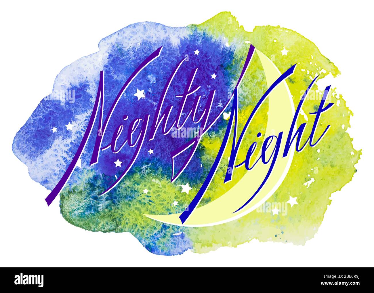 Vector inscription Nighty Night Stock Vector Image & Art - Alamy