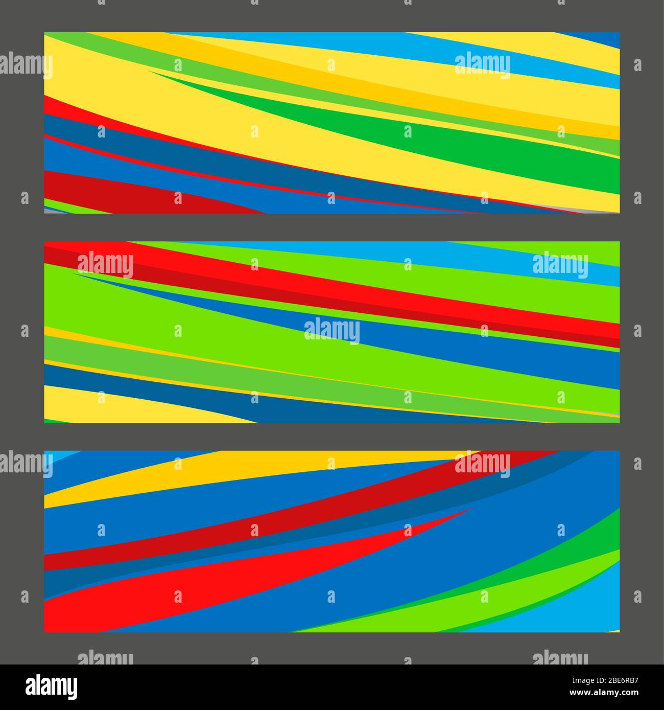 Set banners in colors of Brazil flag. Vector color concept Stock Vector ...