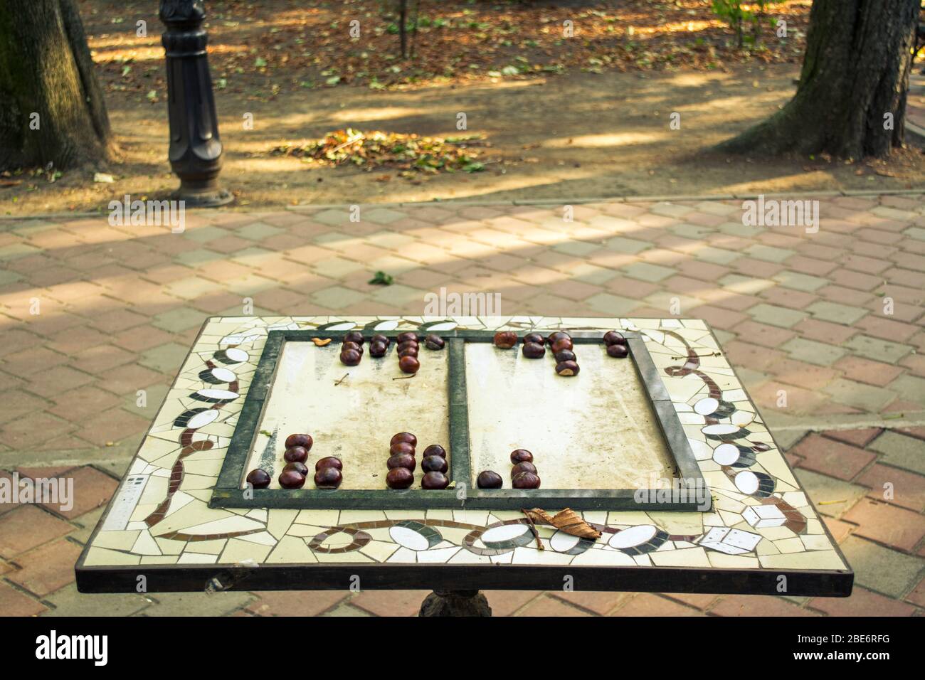 Chestnut wood table hi-res stock photography and images - Alamy