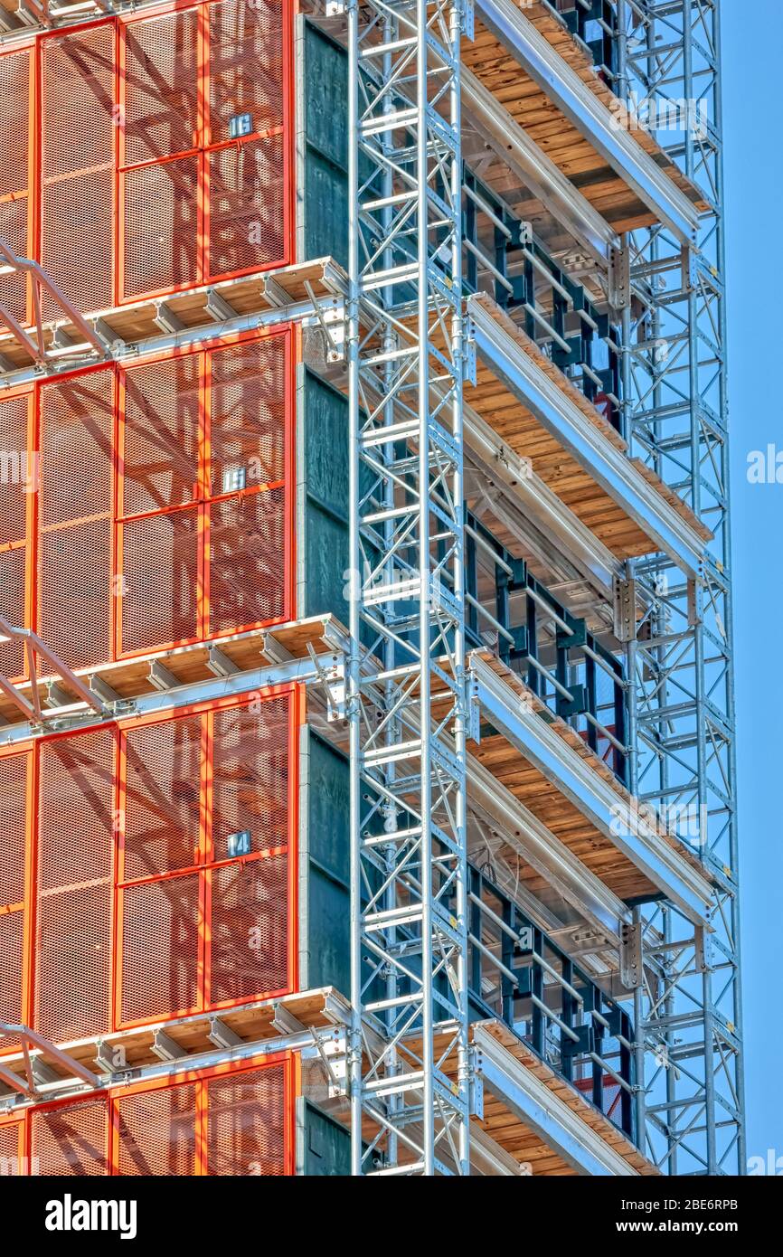 Construction site of a office building in manhattan hi-res stock ...