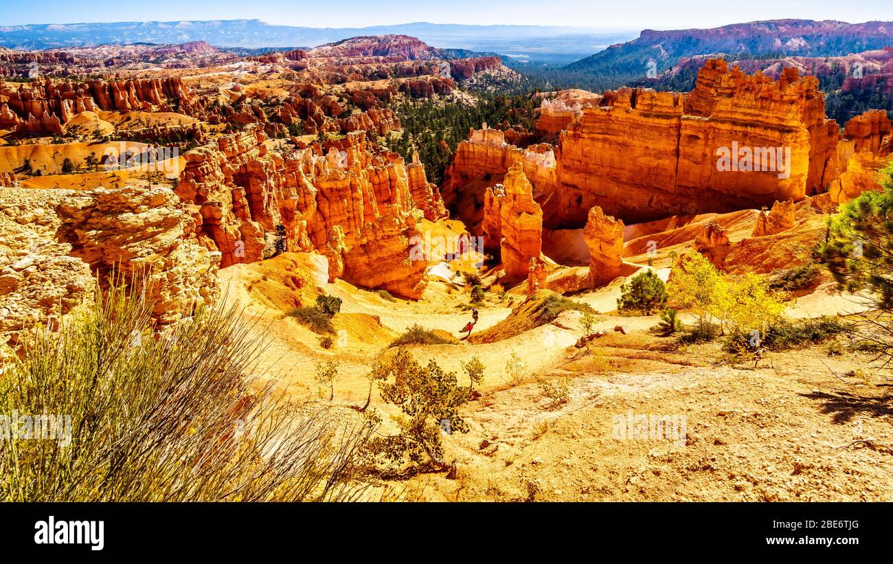 The Wall Street Hiking Trail through the Vermilion colored Pinnacles ...