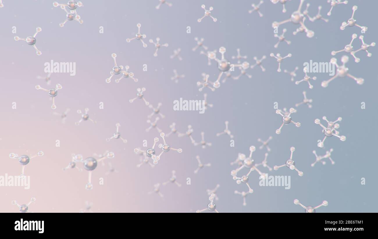 3D illustration molecular structure. Molecular chemistry, background ...