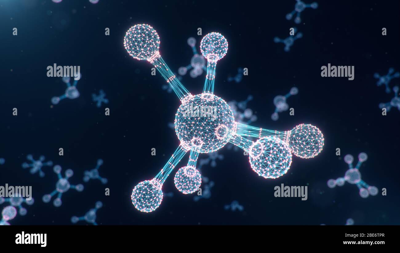 Digital molecules, atoms bacground. Grid structure, connection lines ...