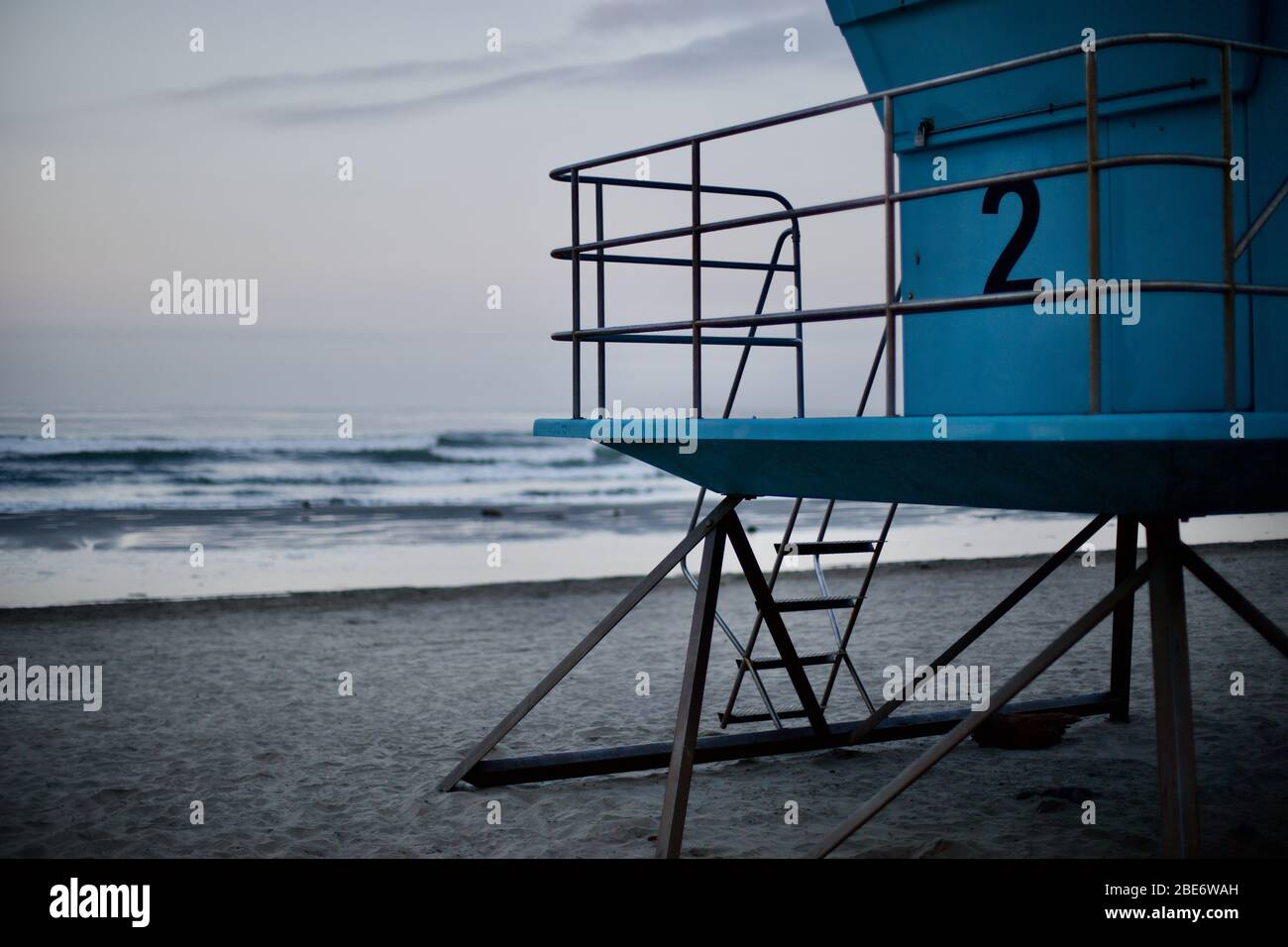 California lifeguard stand in the morning Stock Photo - Alamy