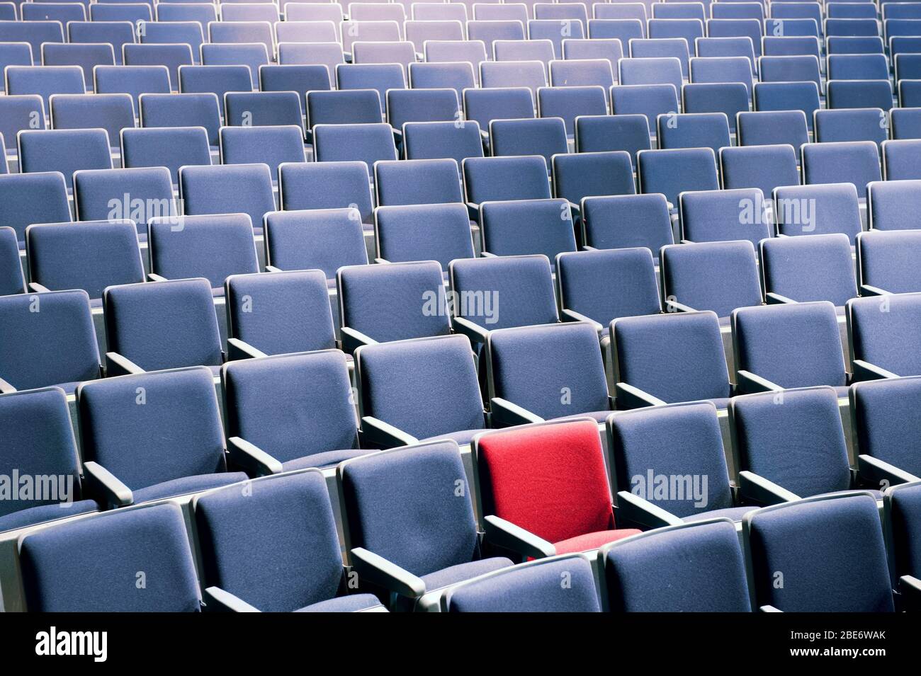 one of these seats is / not like the others and is / a different colour ...