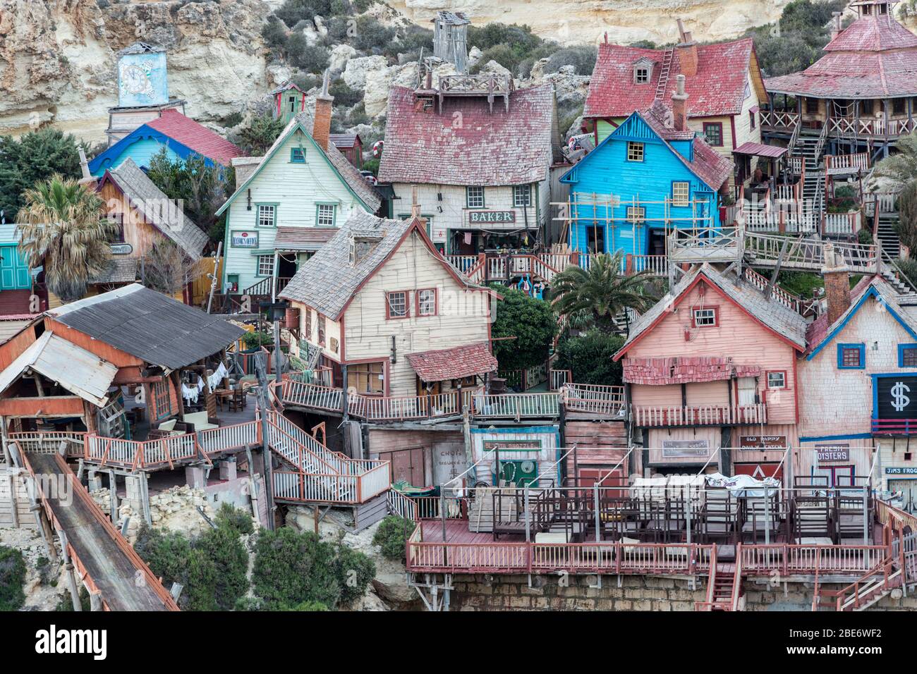 Popeye village malta film hi-res stock photography and images - Alamy