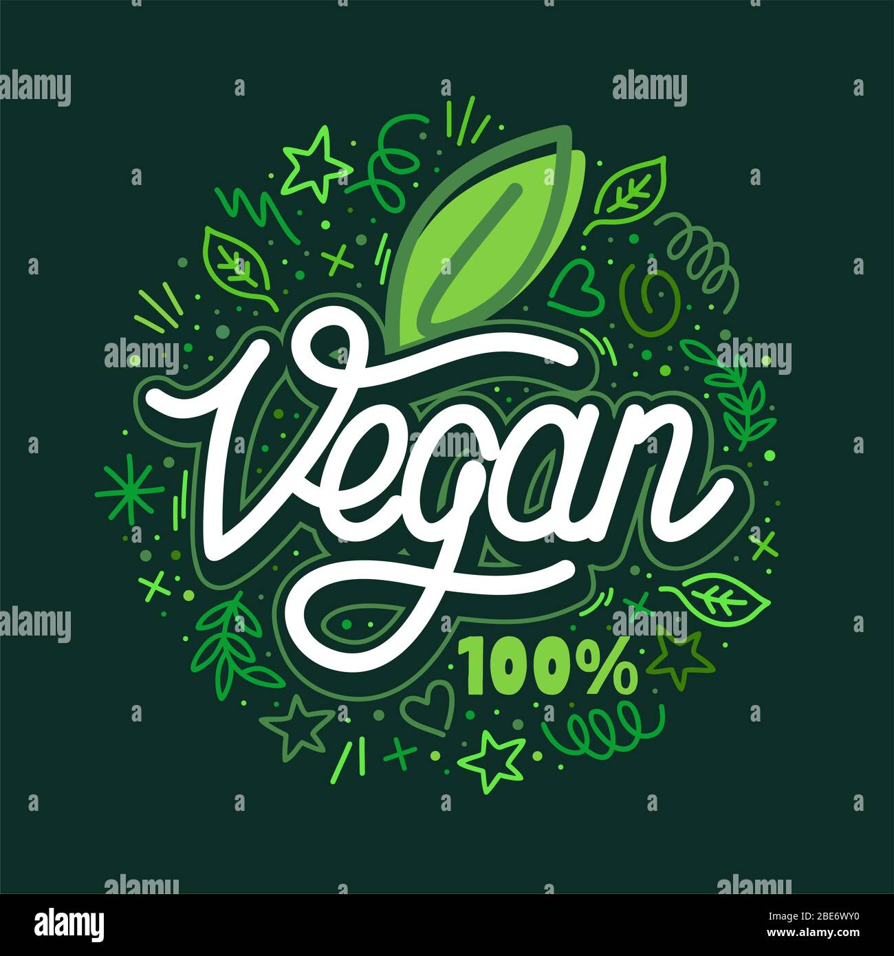 Hand written word vegan Stock Vector Images - Alamy
