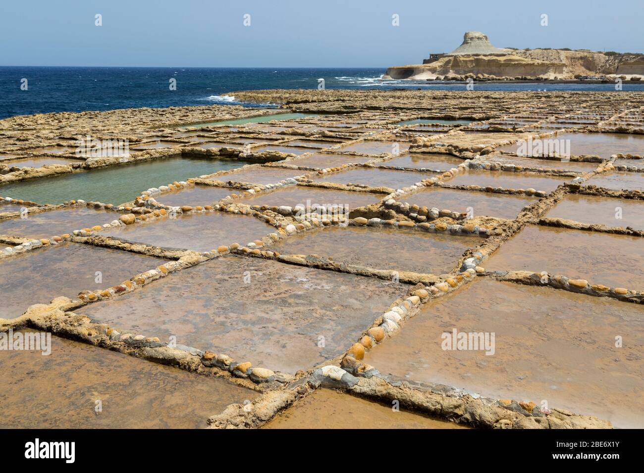 Salt pans, Gozo Stock Photo - Alamy