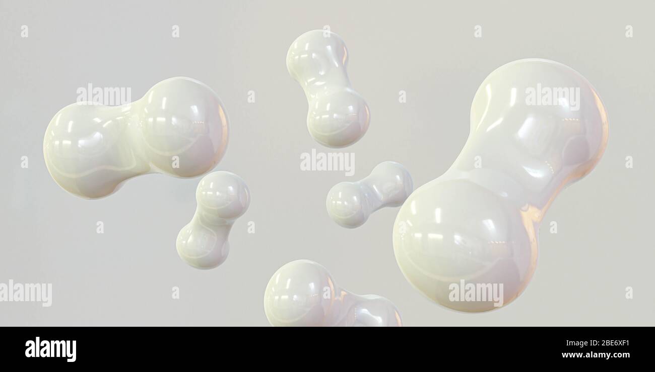 abstract drop shape white background 3d render illustration Stock Photo ...