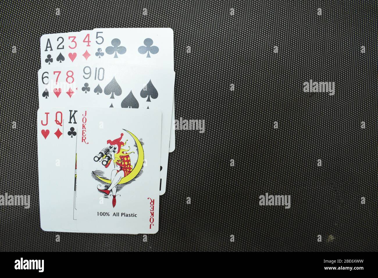 Playing cards in the black background.It is just a time pass.Closeup ...