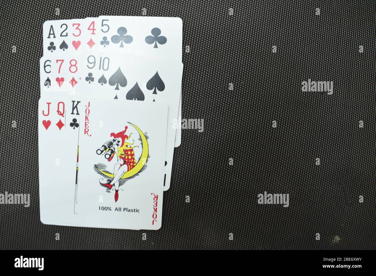 Playing cards in the black background.It is just a time pass.Closeup ...