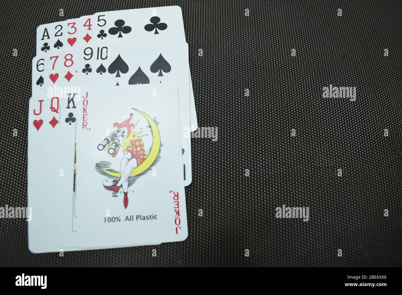 Playing cards in the black background.It is just a time pass.Closeup ...