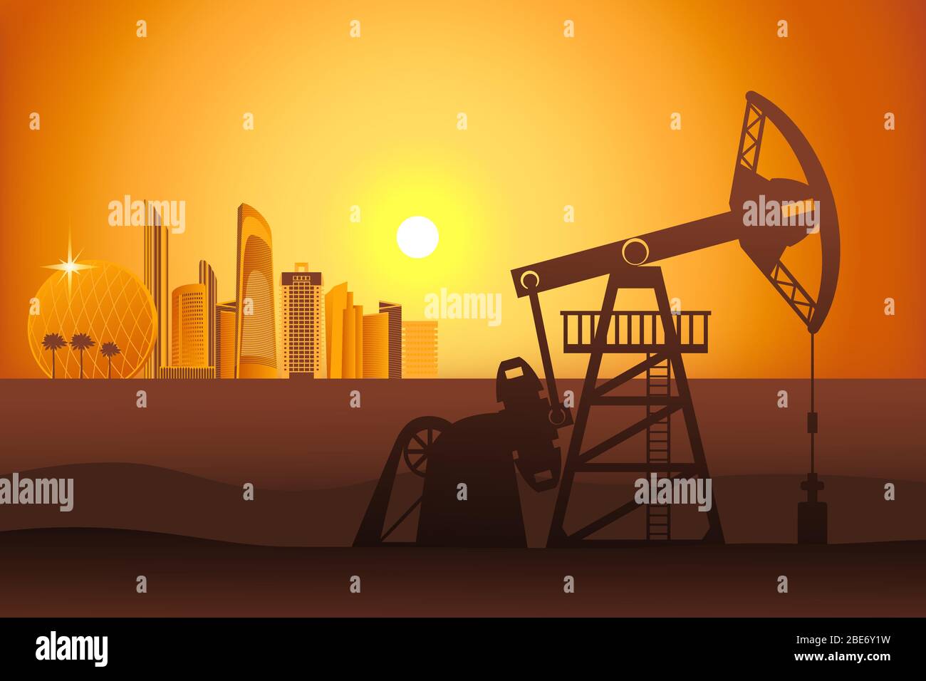 Oil Well Sunset