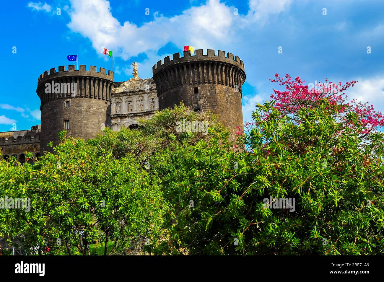 Castel Nuovo a medieval castle in naples Italy Stock Photo - Alamy