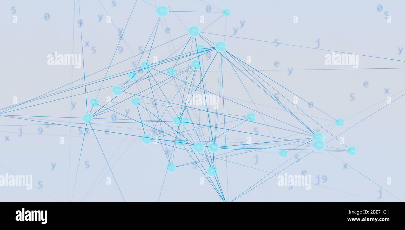 Big data concept blue program code white and grey background 3d render ...