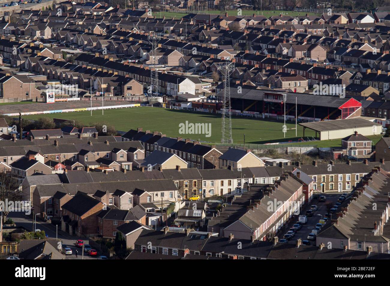 A view of Aberavon RFC, Port Talbot. Lewis Mitchell Stock Photo - Alamy