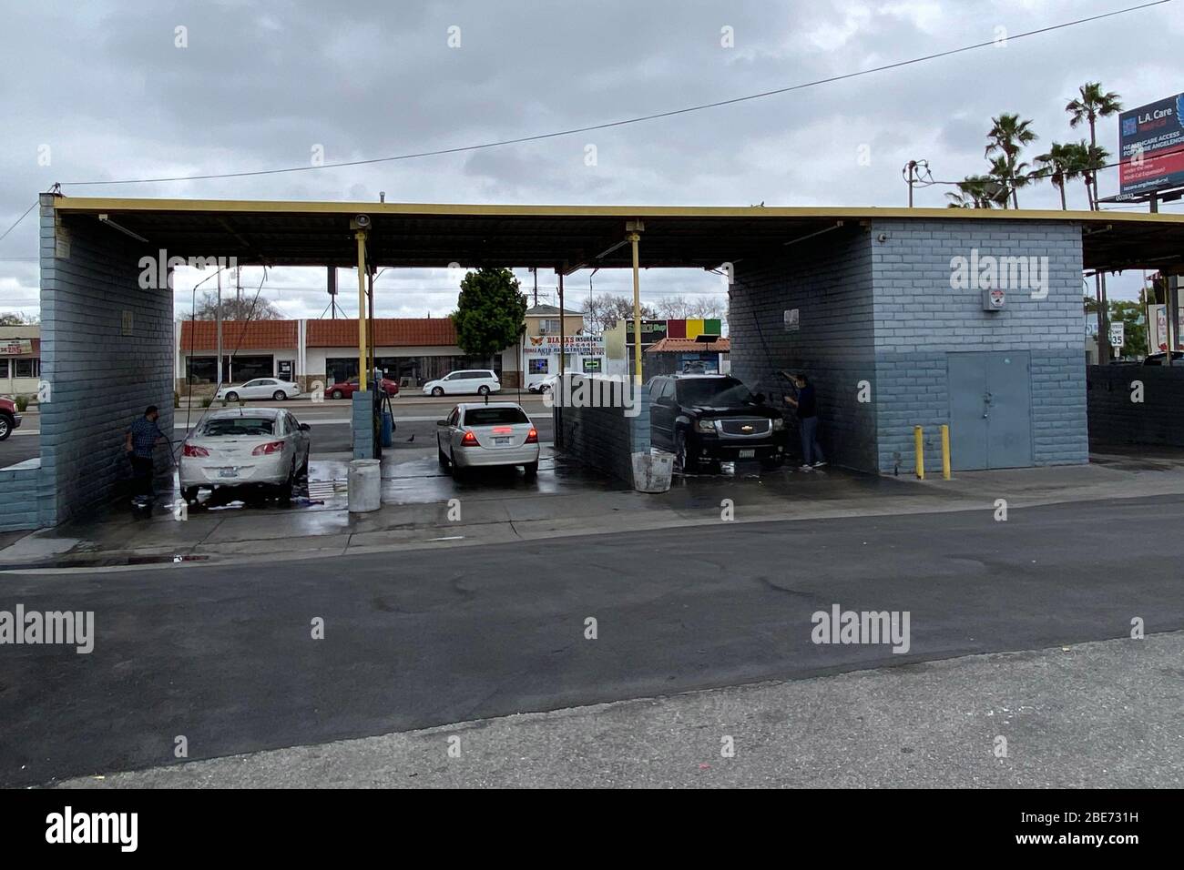 General overall view of Fiesta Car Wash amid the global coronavirus ...