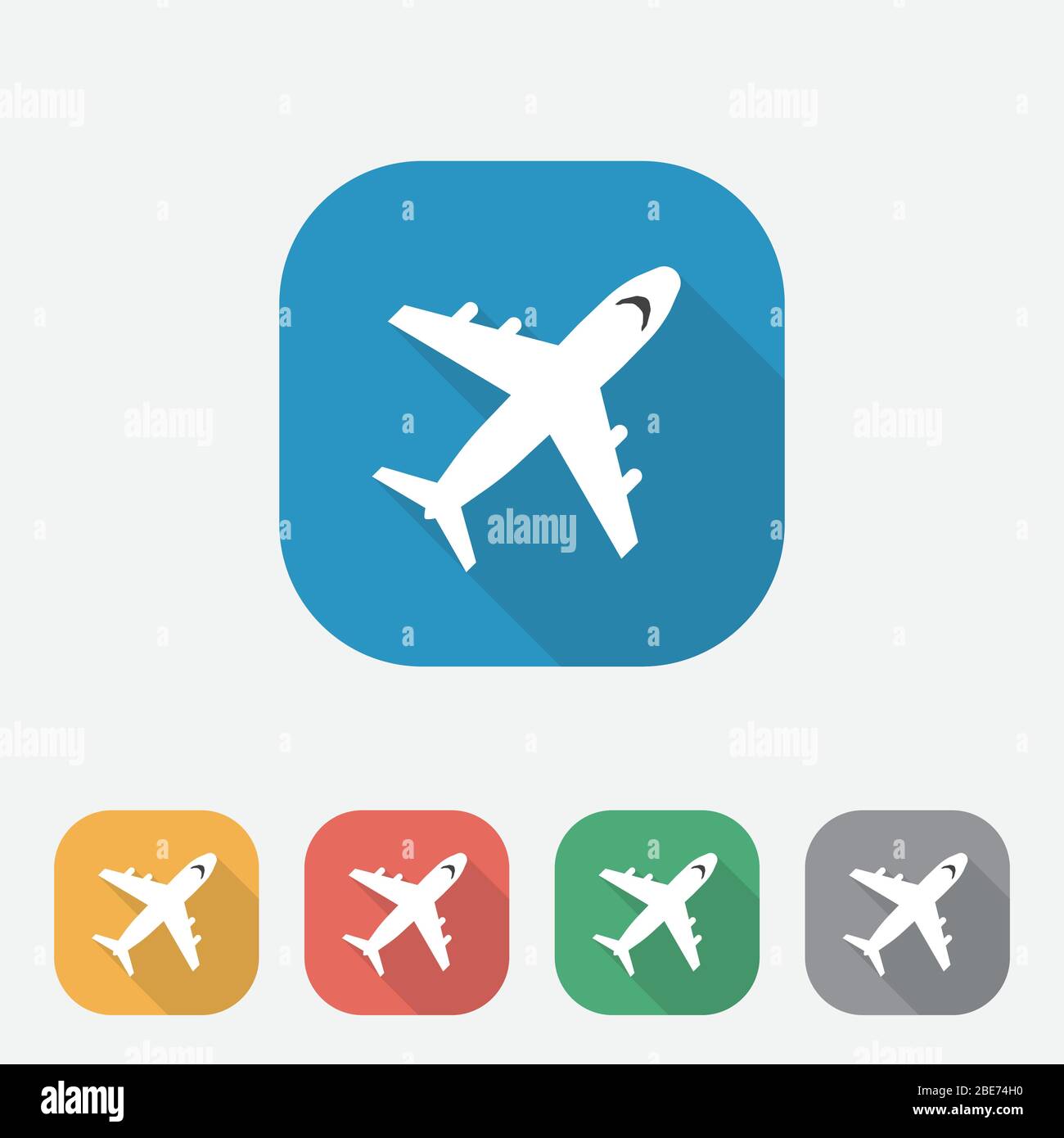 Transportation icon, airplane flat icon with long shadow,UI, UX ...