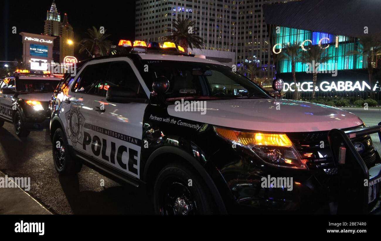 Las vegas police car lights hi-res stock photography and images - Alamy