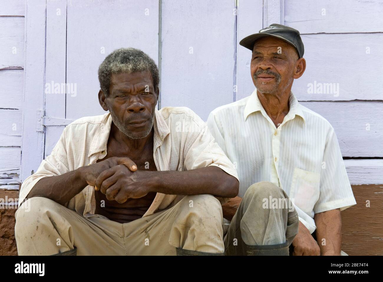 Local men in Portsmouth City, Dominica, Lesser Antilles, Windward ...